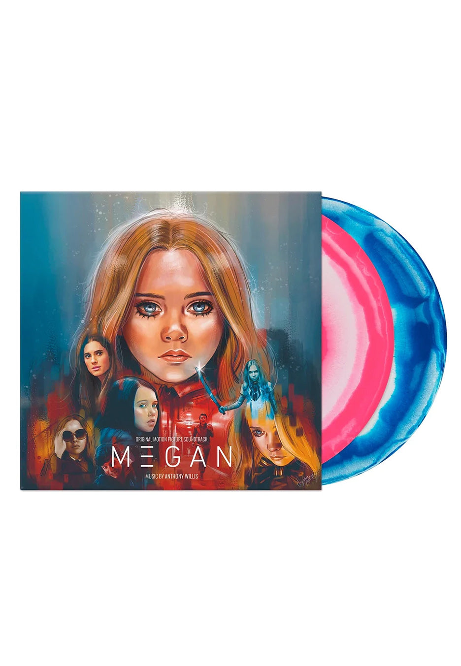 M3GAN OST (Anthony Willis) Blue & White Swirl - Colored 2 Vinyl