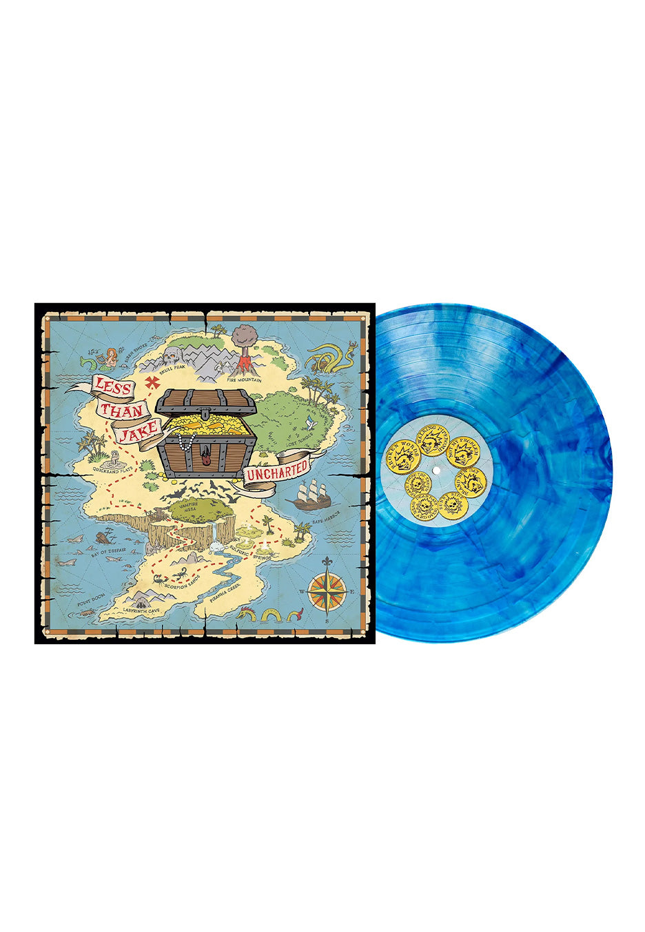 Less Than Jake - Uncharted EP Ltd. Sapphire - Marbled Vinyl | Impericon