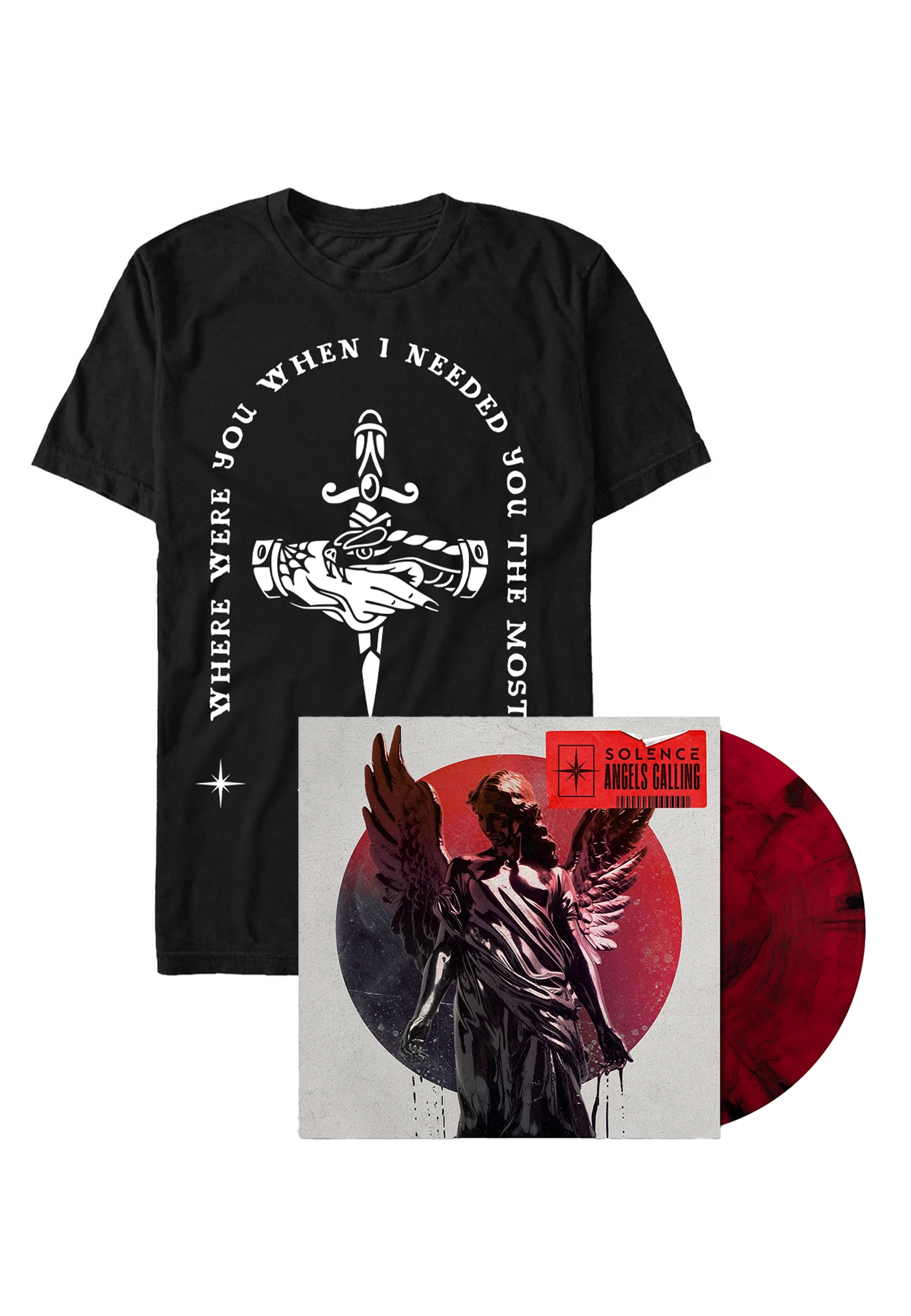 Solence - Snake Hand Red Half Tone T-Shirt - Marbled Vinyl Special Pac