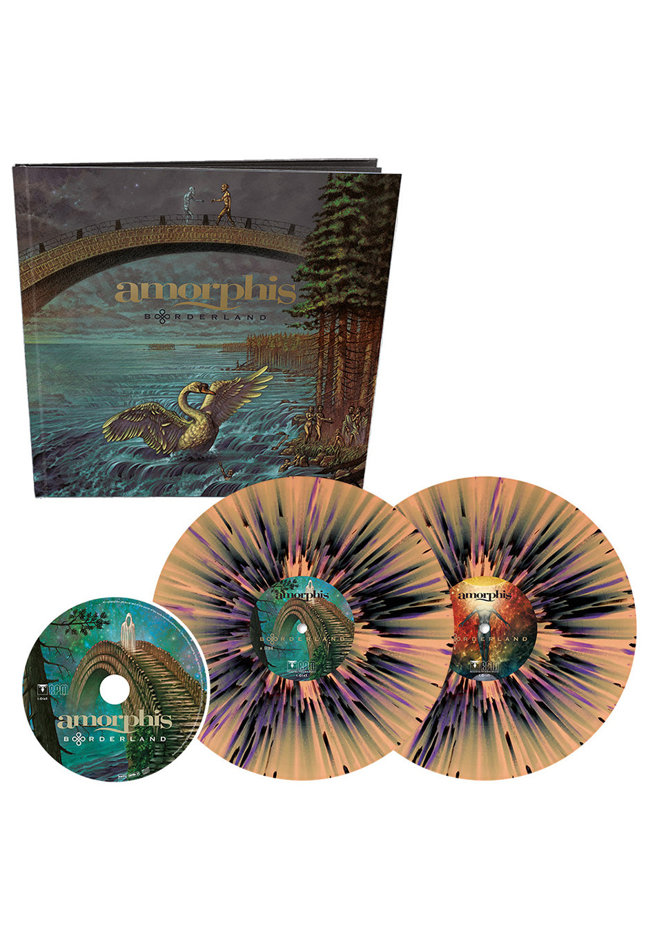 Amorphis - Borderland Ltd. 'Dancing Show' Apricot/Purple/Black - Splat