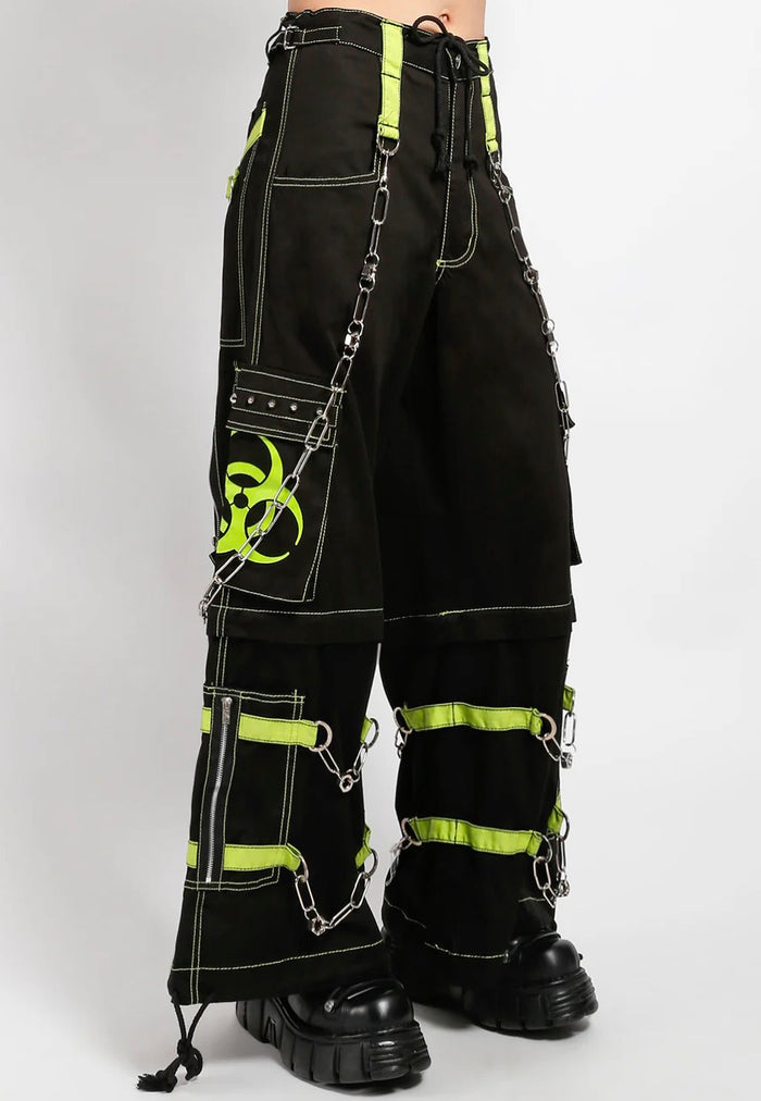 Tripp NYC - Biohazard Zip Off Black/Lime - Pants | Impericon