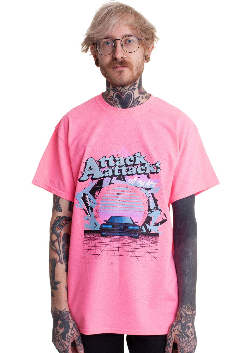 Attack Attack - To The Future Safety Pink - T-Shirt | Impericon