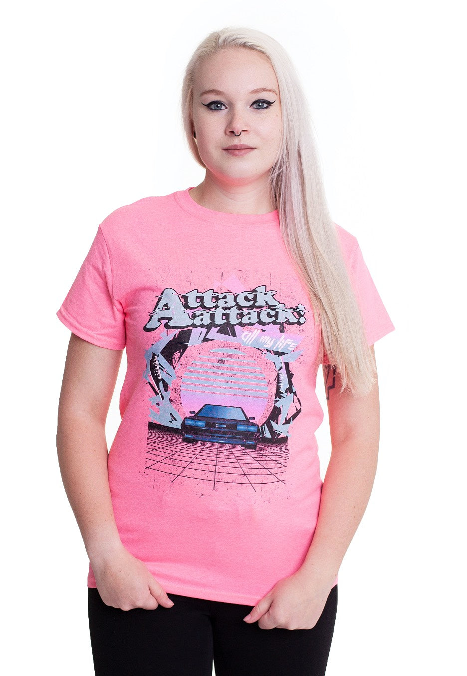 Attack Attack - To The Future Safety Pink - T-Shirt | Impericon