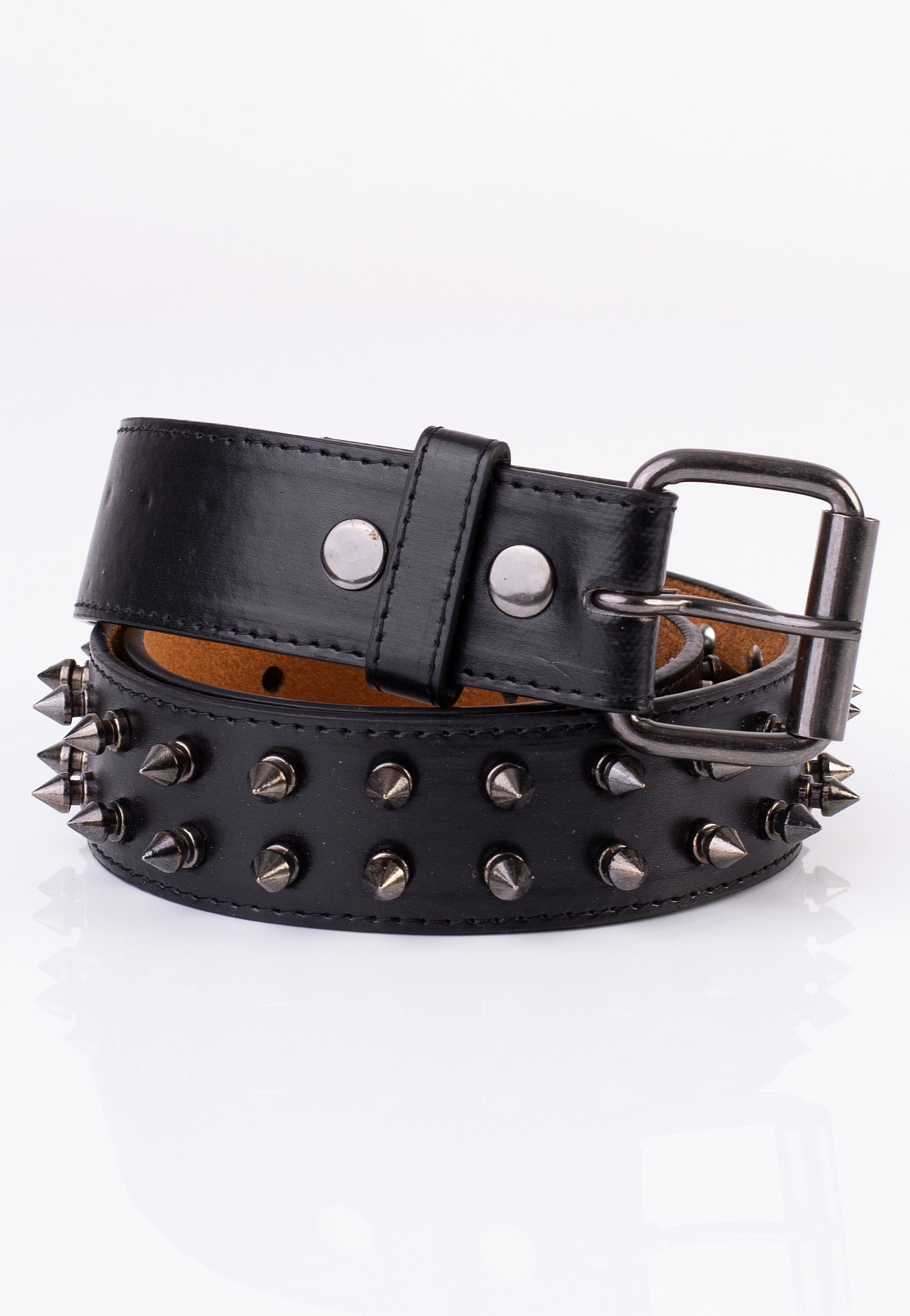Bullet69 - 2 Row Black Spike Studded - Belt | Impericon