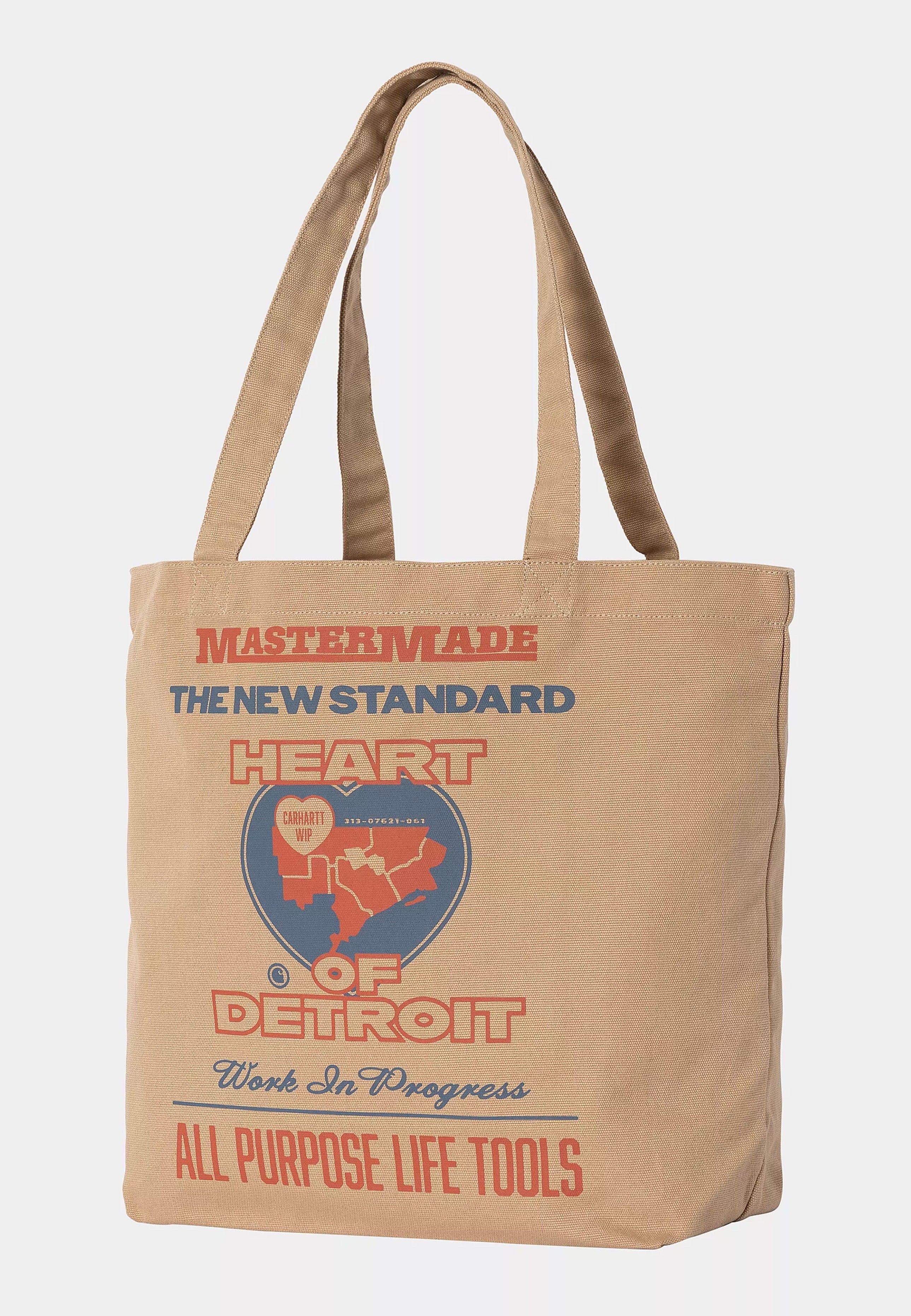 Carhartt WIP - Canvas Graphic Arcan Print Dusty H Brown - Tote Bag ...