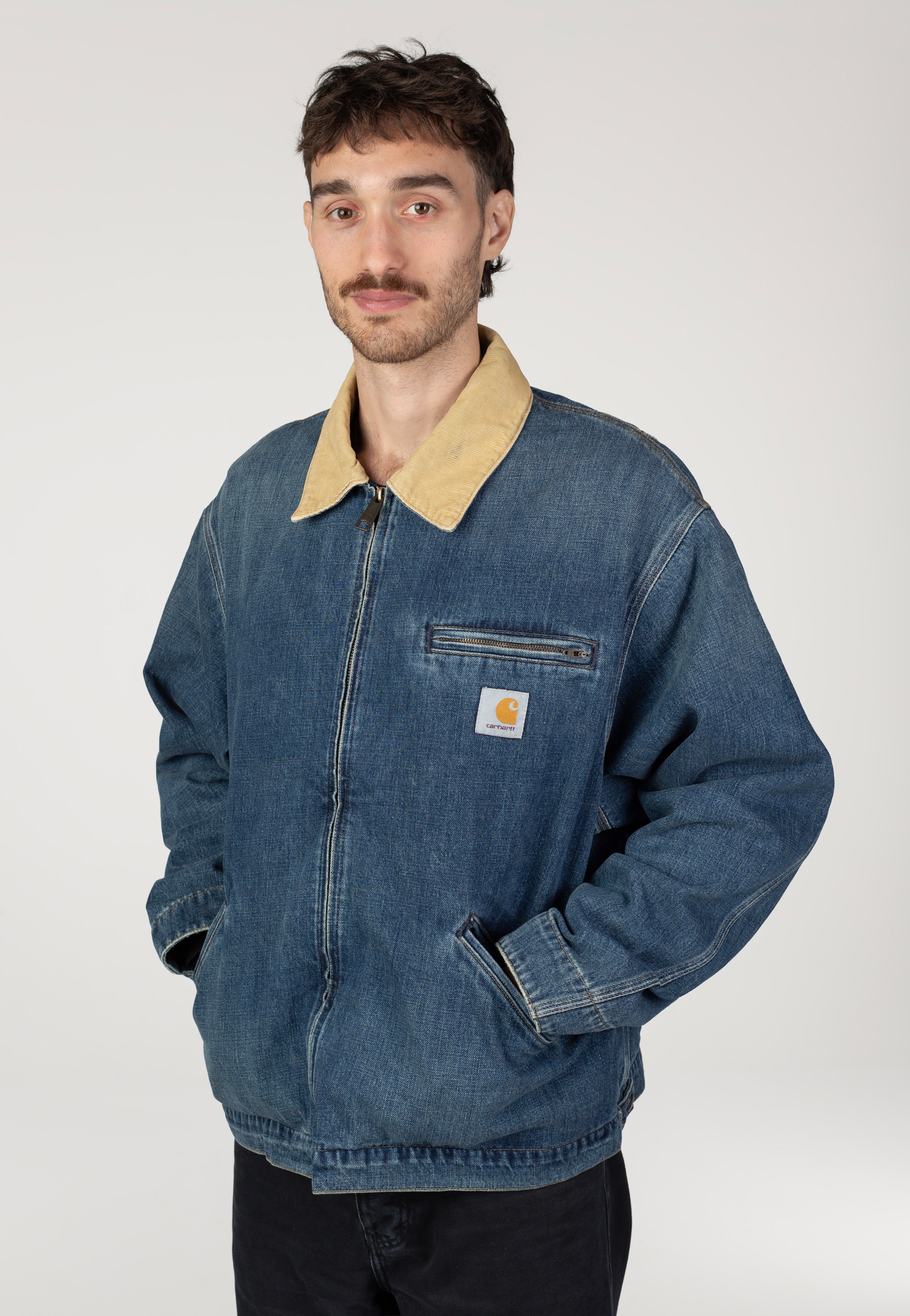 Carhartt WIP - OG Detroit Dark Used Wash Blue/Dusty H Brown - Jacket ...