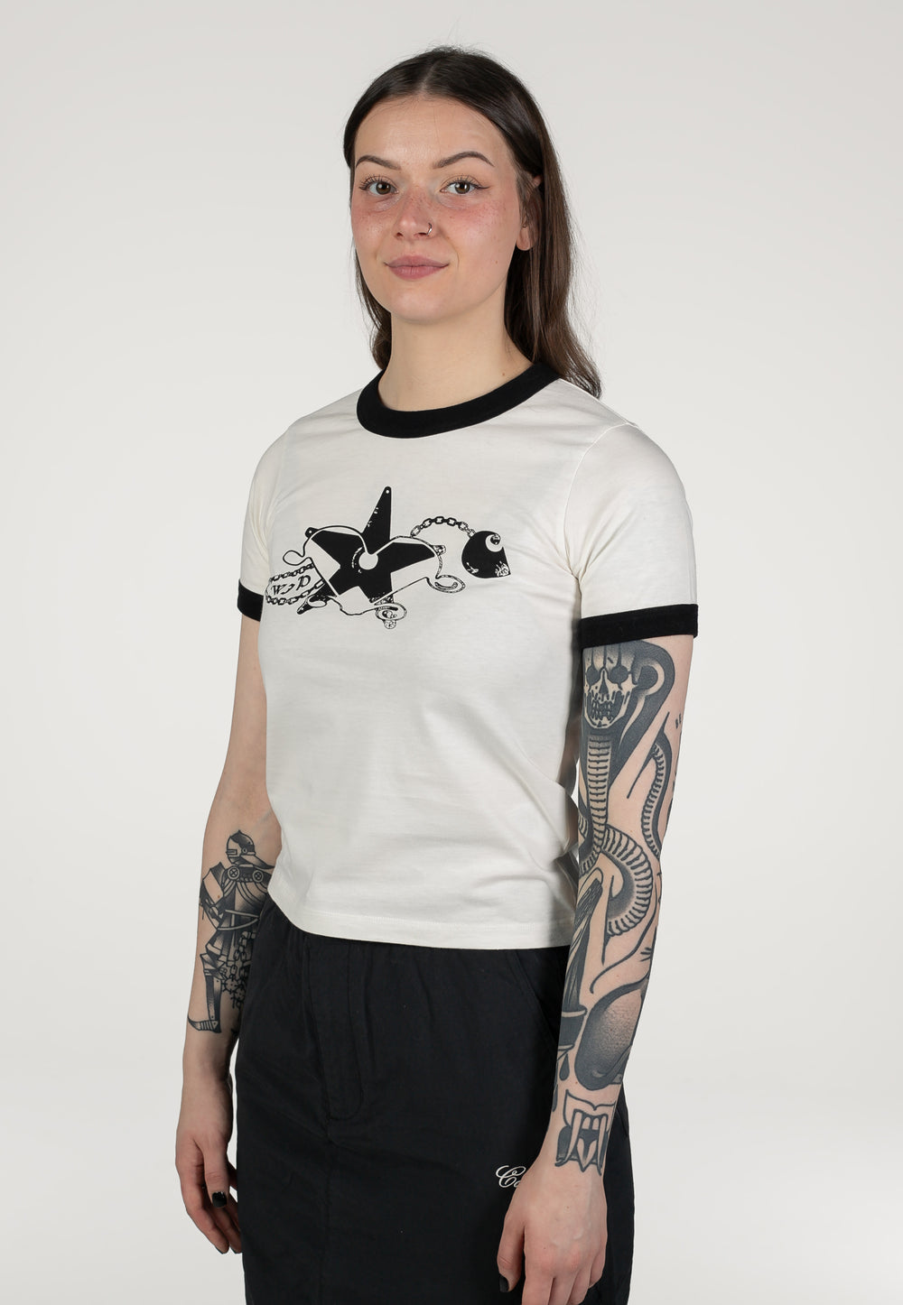 Carhartt WIP - W' Outlaw Star Ringer Heavy Stone Wash Wax/Black - T-Sh
