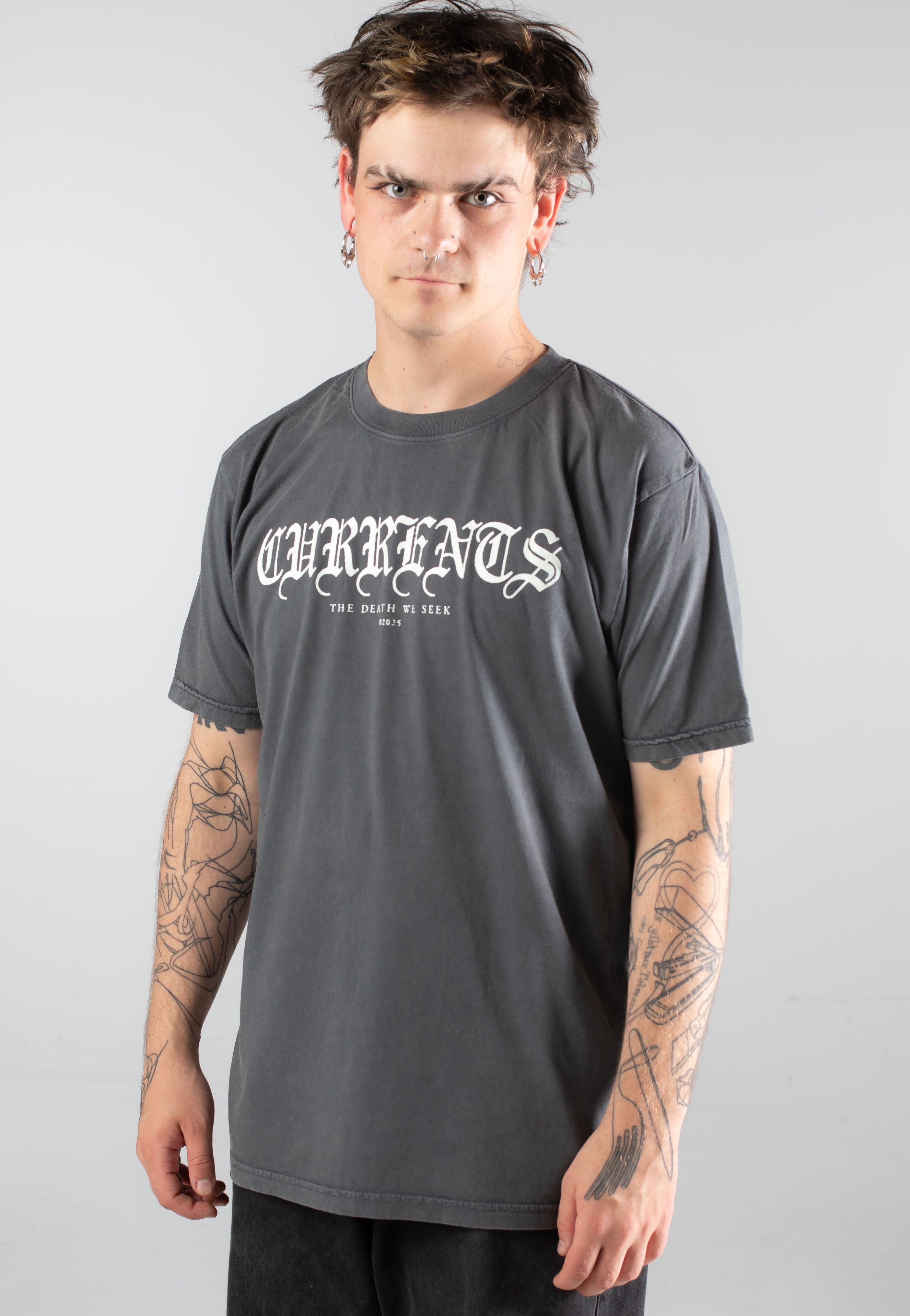 Currents - Sacred Glow Stone Washed Grey - T-Shirt | Impericon
