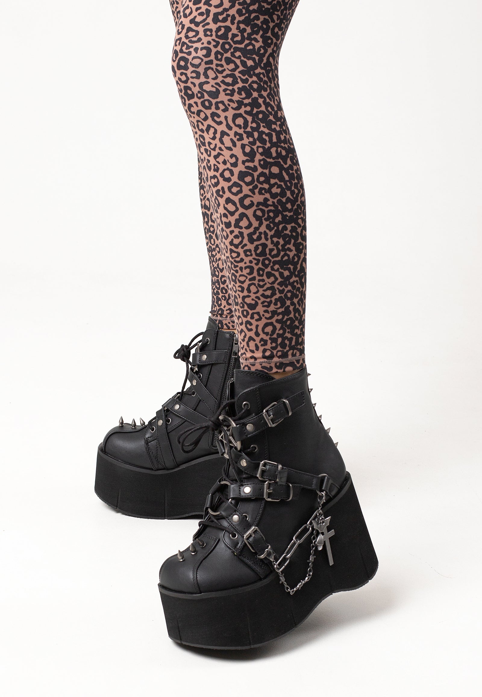 DemoniaCult - Kera 68 Black Vegan Leather - Girl Shoes | Impericon