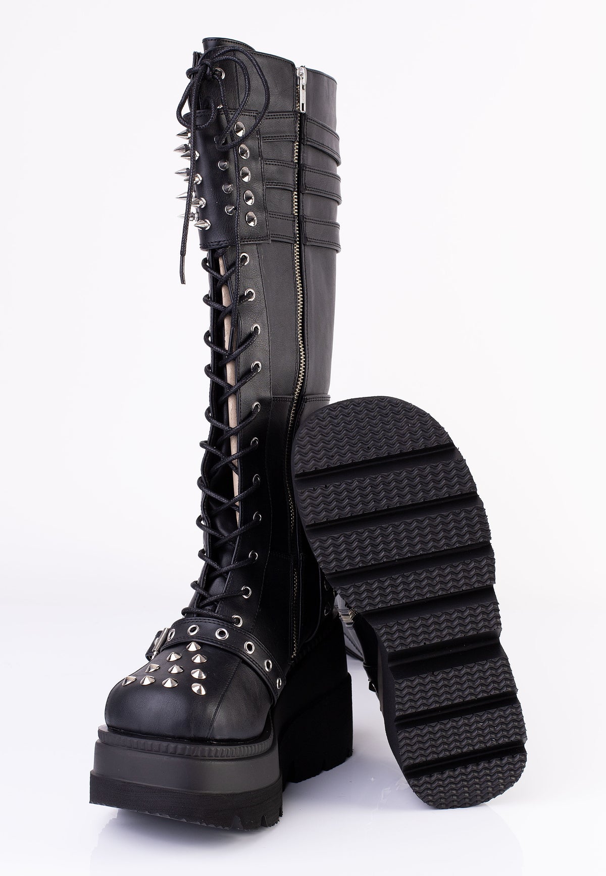 DemoniaCult - Shaker 225 Black Vegan Leather - Girl Shoes | Impericon