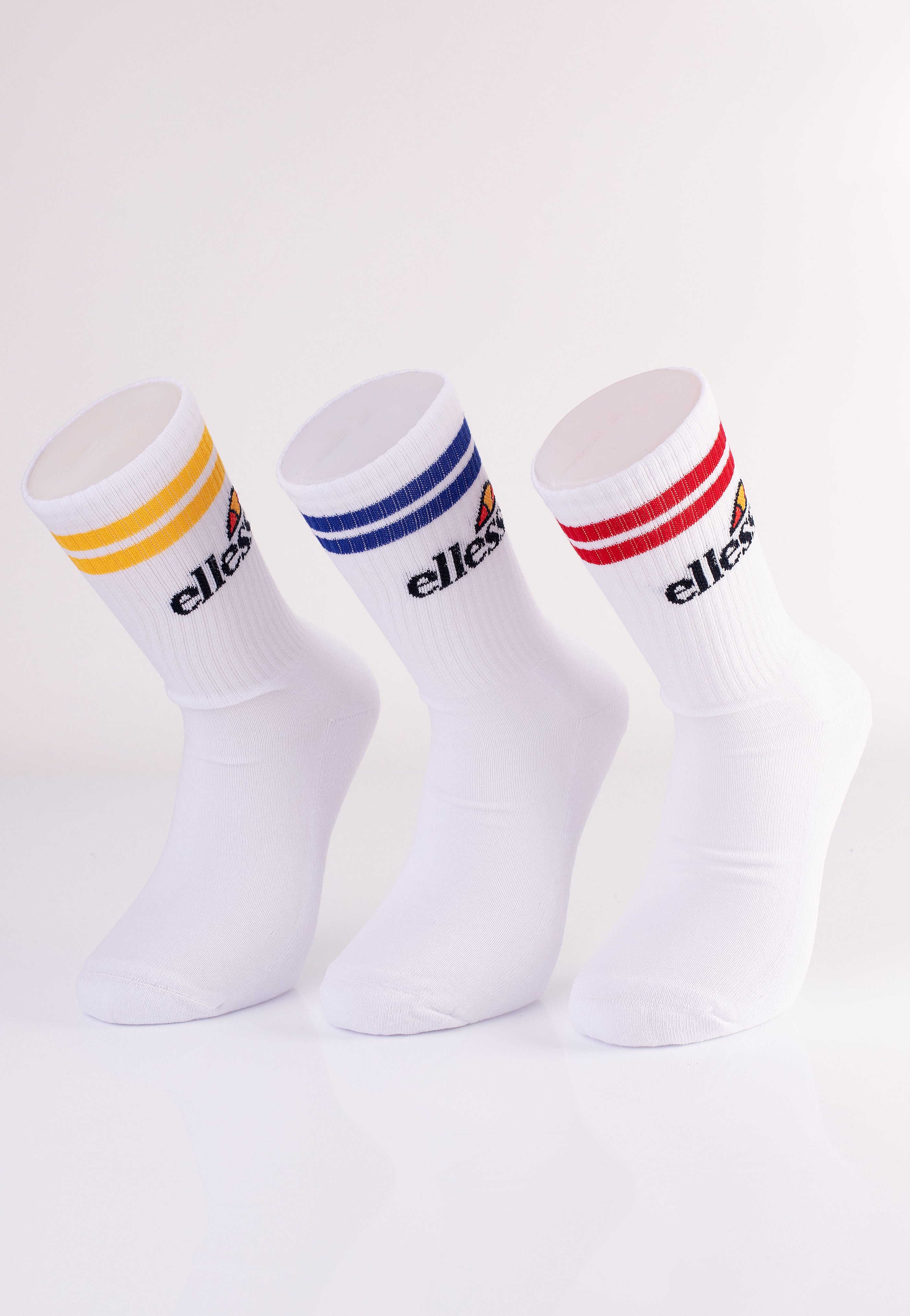 Ellesse - Pullo Pack Of 3 White - Socks | Impericon