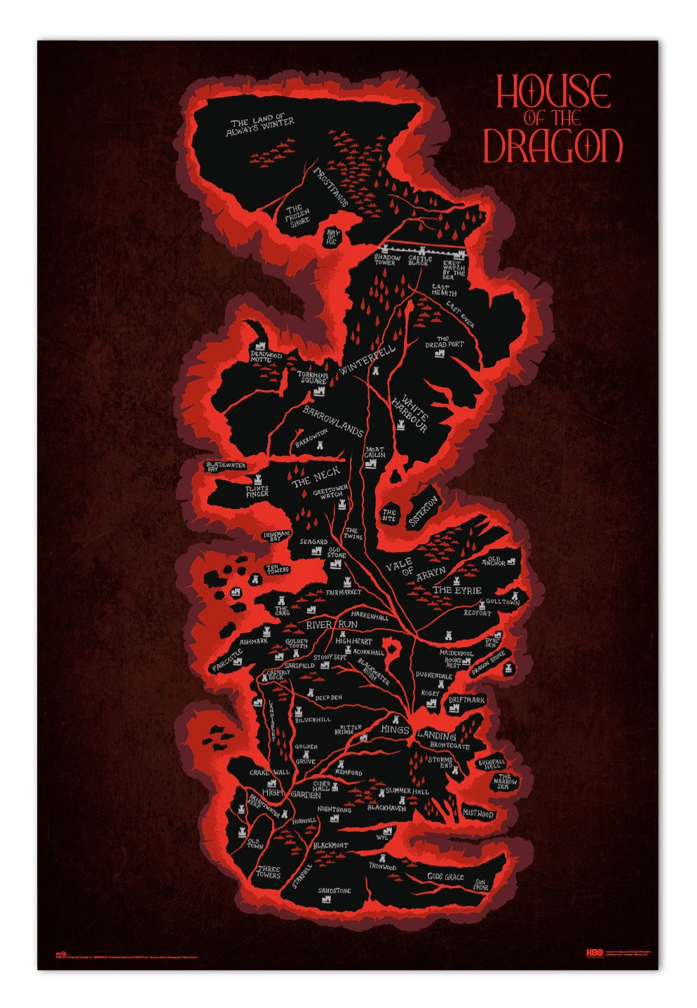 House Of The Dragon - Westeros Map Maxi - Poster | Impericon