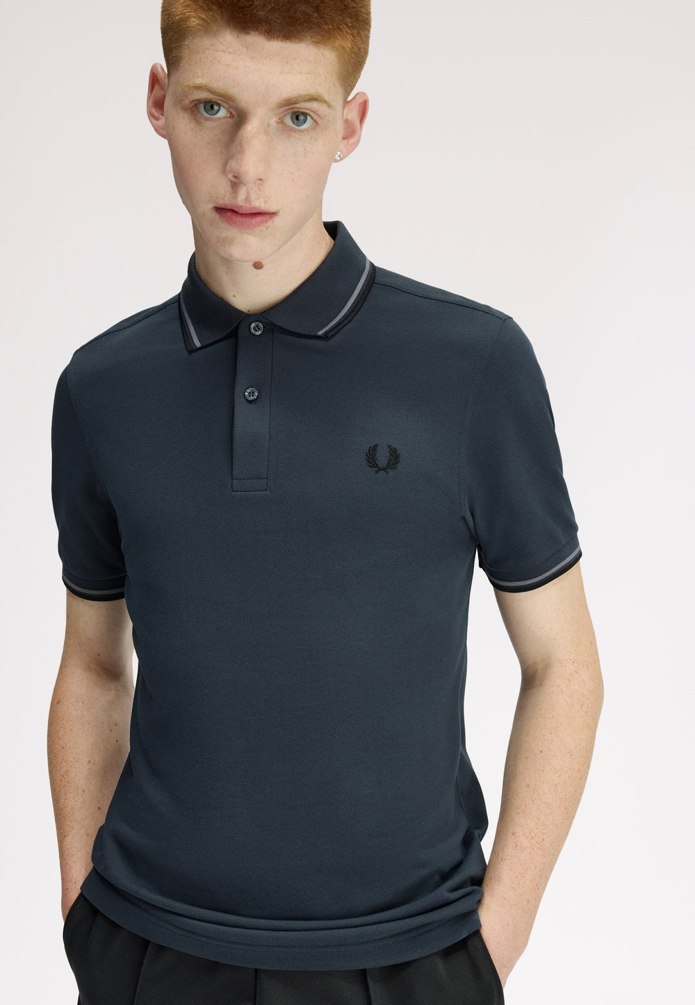 Fred Perry - Twin Tipped Dark Airforce/Stockport Blue/Black - Polo ...