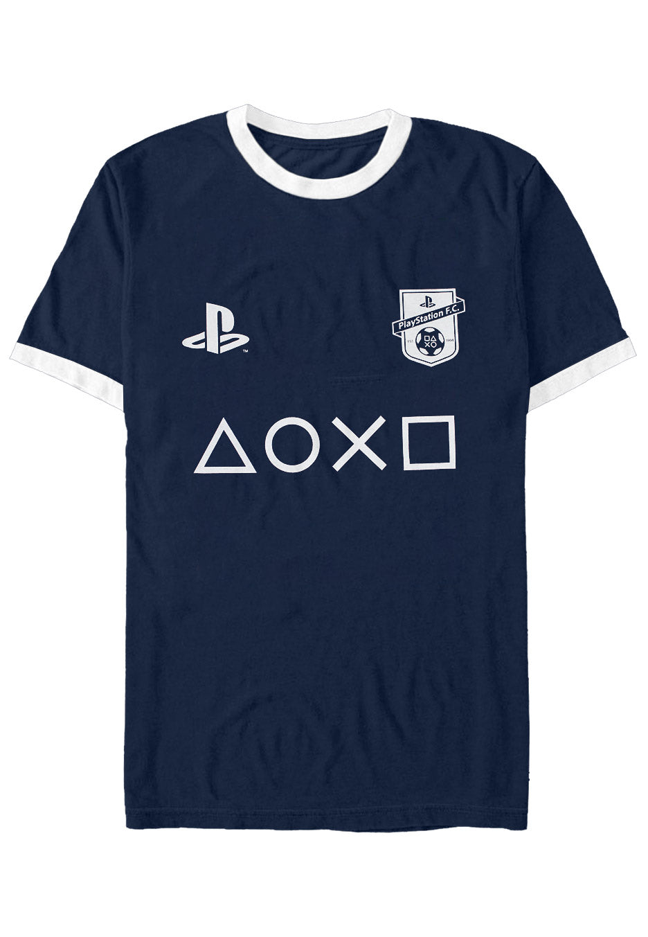 Playstation - FC Club Logo With Icons Navy - T-Shirt | Impericon