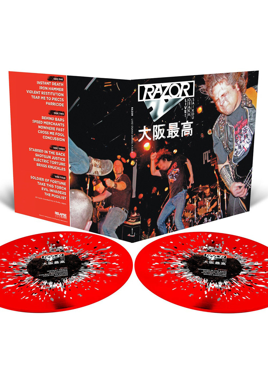 Razor - Live! Osaka Saikou (Reissue) Red/White - Splattered Vinyl ...