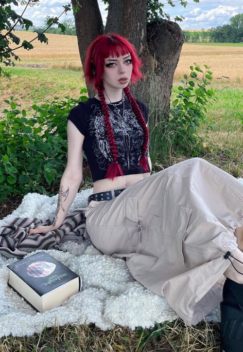 Minga London - Angel Wings Crop Black - Top | Impericon