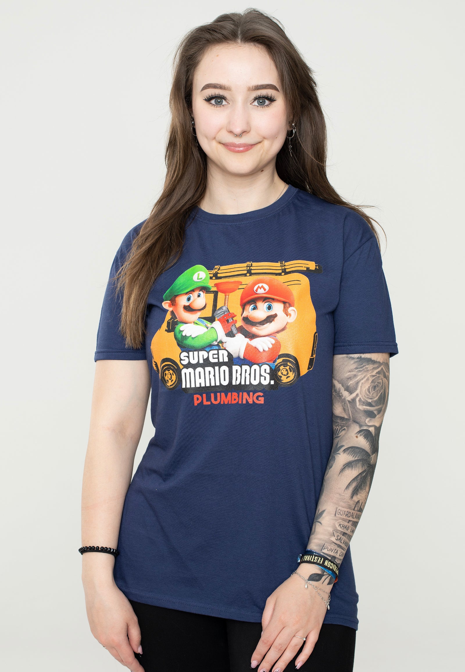Super Mario - Plumbing Navy - T-Shirt | Impericon