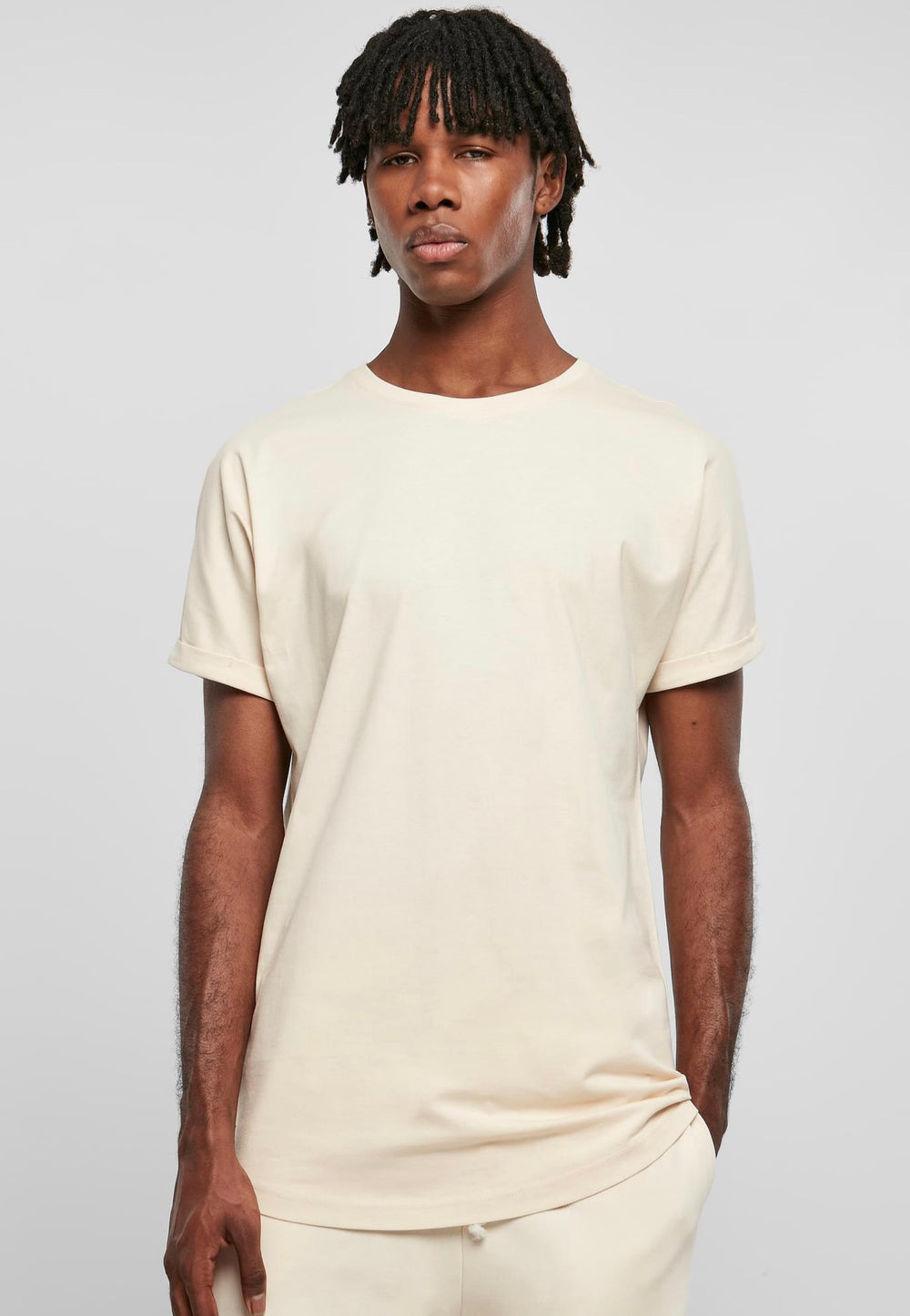 Urban Classics - Long Shaped Turnup Whitesand - T-Shirt | Impericon