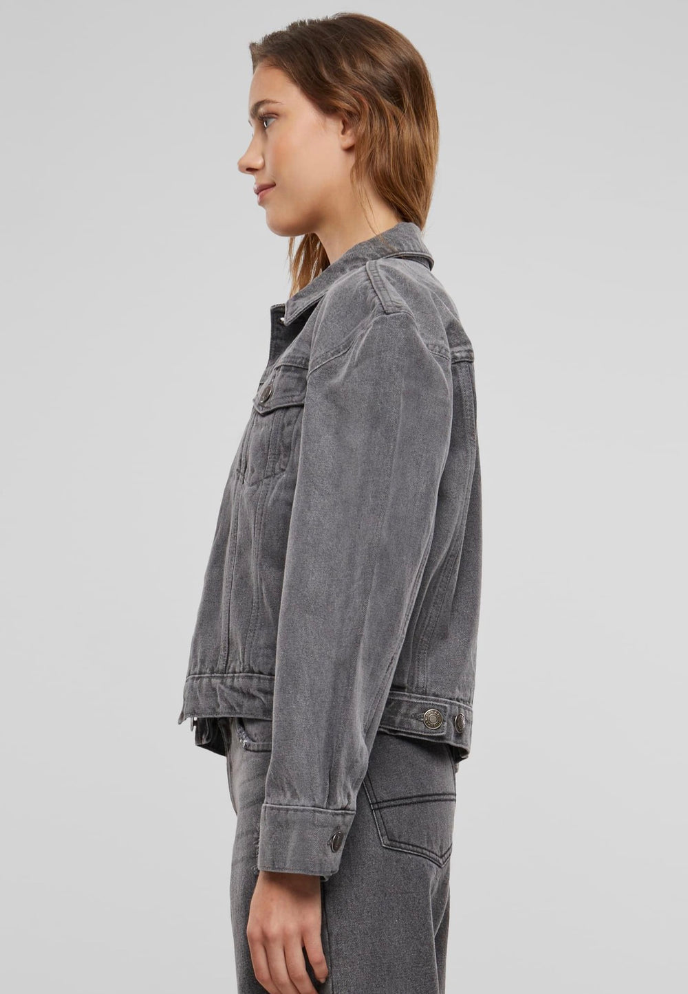 Urban Classics - Ladies 80‘s Oversized Denim New Grey Washed - Jeans J