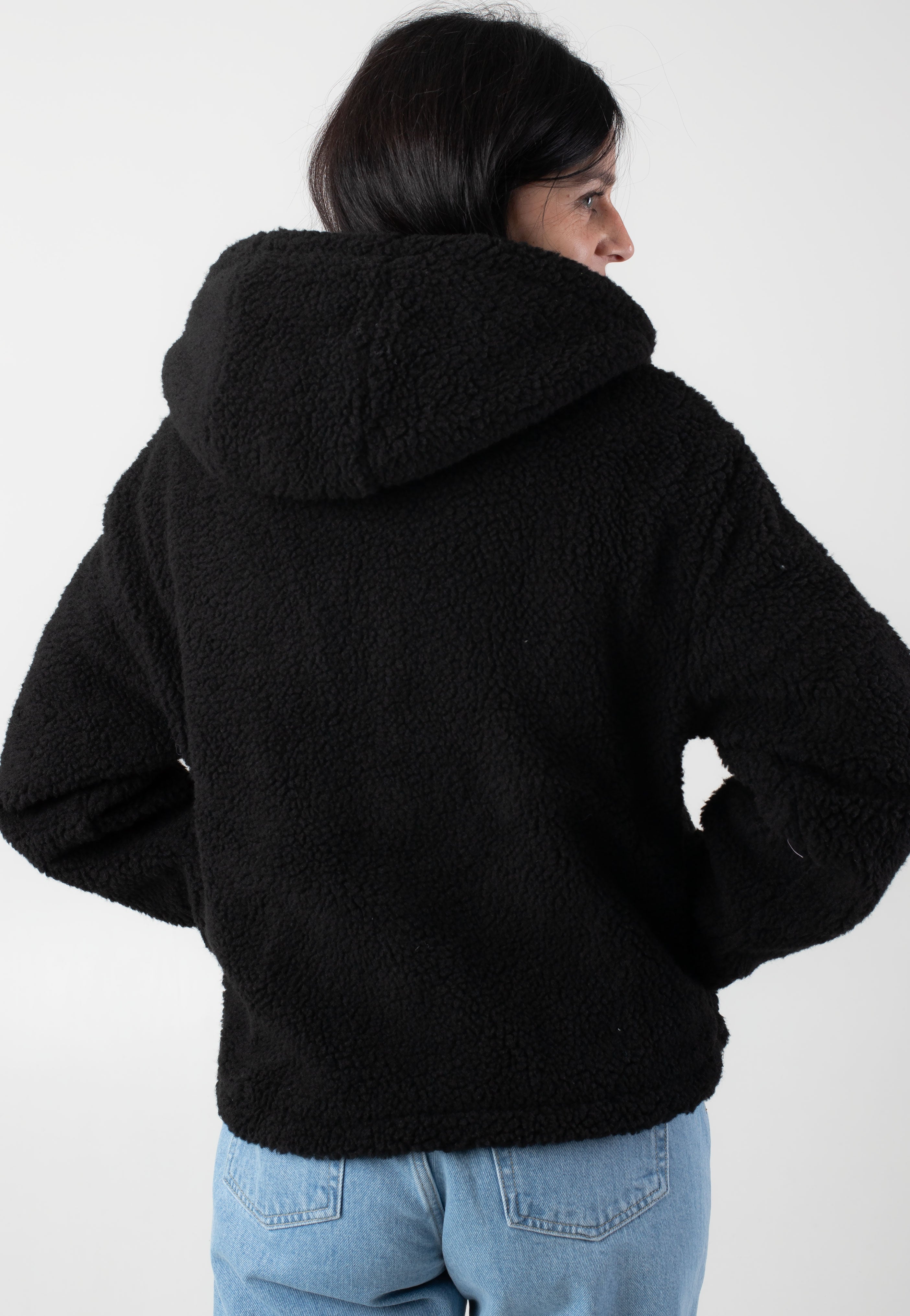 black teddy bear jacket